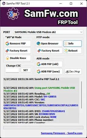 Tutorial de SAMFW FRP TOOL